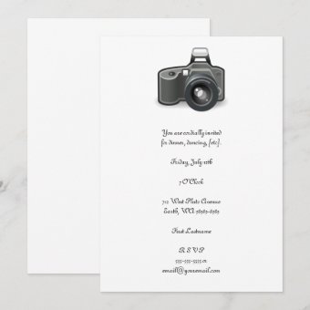SLR Camera Invitation | Zazzle
