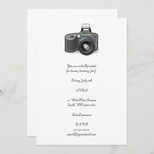 SLR Camera Invitation | Zazzle