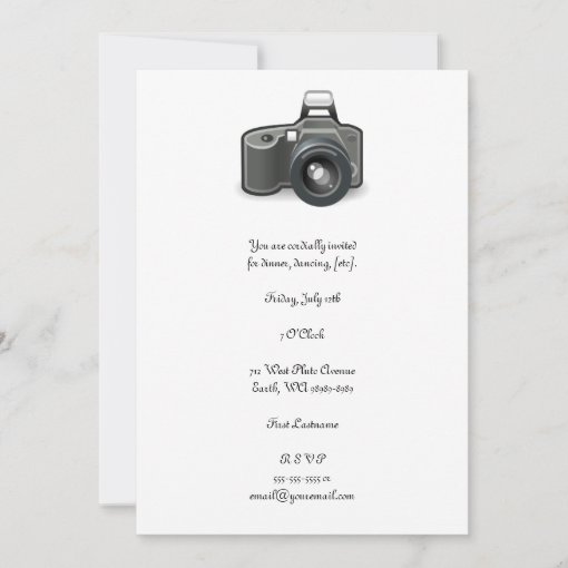 SLR Camera Invitation | Zazzle