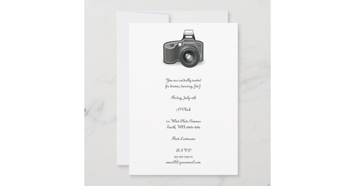SLR Camera Invitation | Zazzle