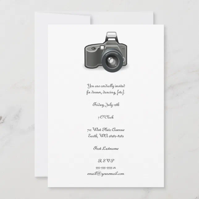 SLR Camera Invitation | Zazzle