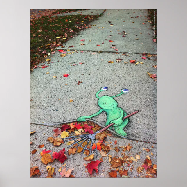 sluggo the lazy leaf-raker poster | Zazzle