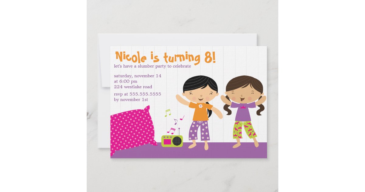 Slumber Party Invitations | Zazzle