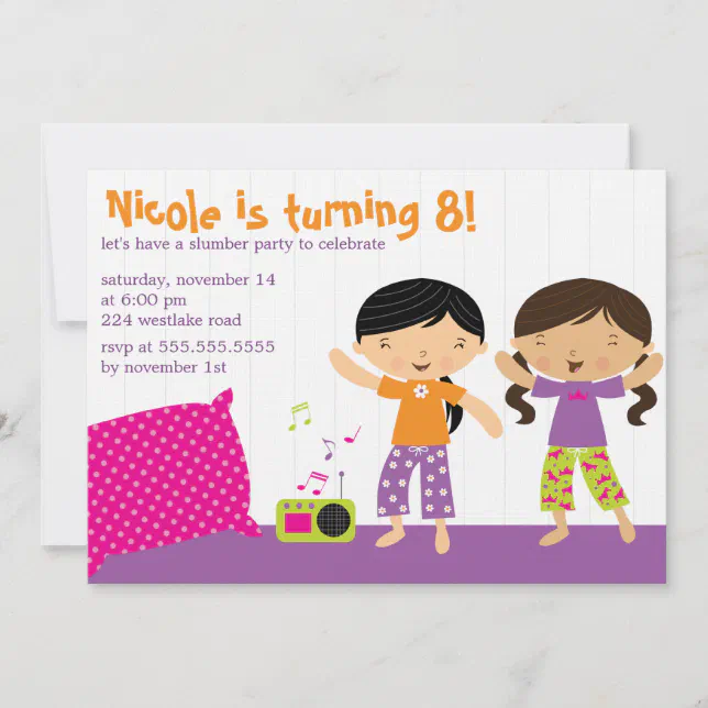 Slumber Party Invitations | Zazzle