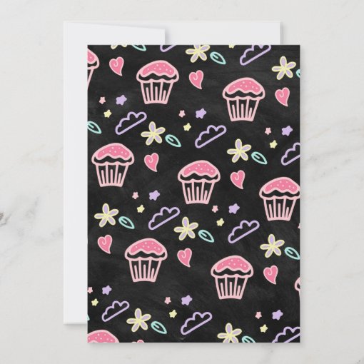 Slumber Party Sleepover Birthday Chalkboard Doodle Invitation | Zazzle