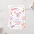 Slumber Party Sleepover Girl Spa Pink Birthday Inv Invitation | Zazzle