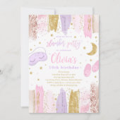 Slumber Sleepover Birthday Party Teen Tween Party Invitation | Zazzle
