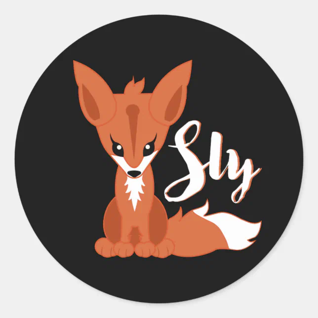 Sly Fox Classic Round Sticker | Zazzle