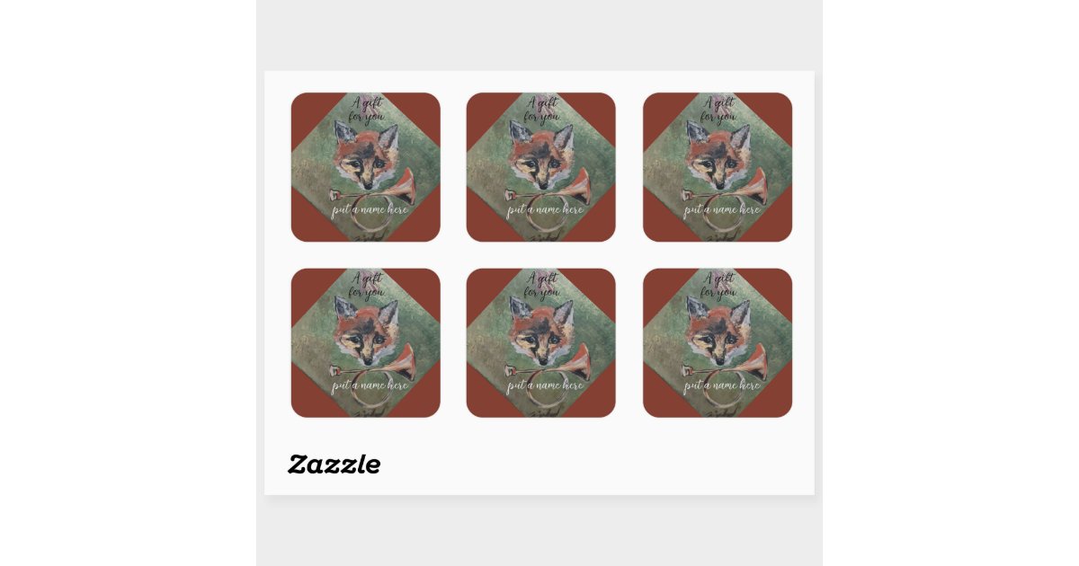 sly Mr. Fox Square Sticker | Zazzle