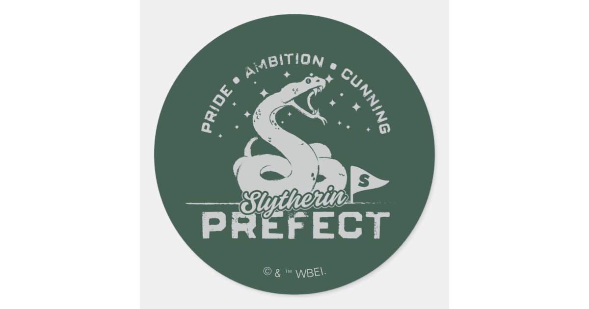 SLYTHERIN™ Prefect Badge Classic Round Sticker | Zazzle