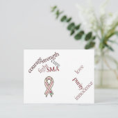 SMA Ribbon postcard | Zazzle