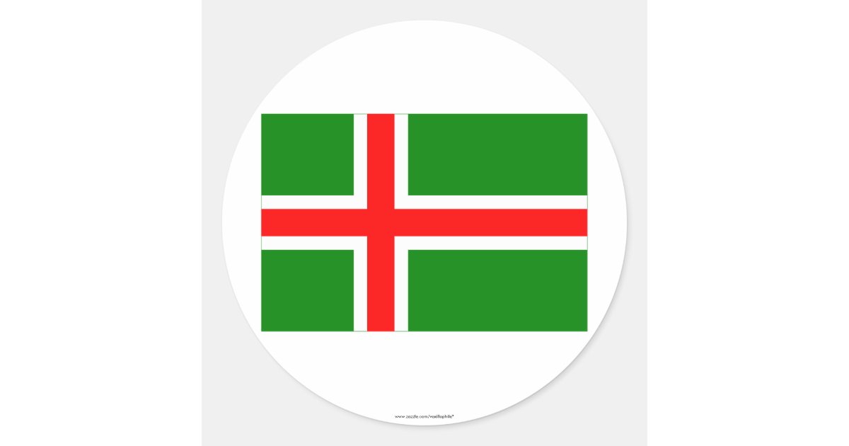 Småland flag (unofficial) classic round sticker | Zazzle