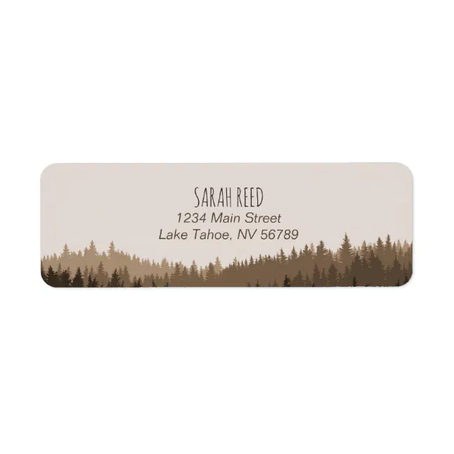 Small address label for rustic mountain wedding | Zazzle
