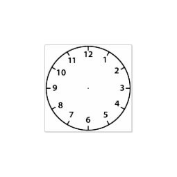 Small Blank Clock Face Rubber Stamp | Zazzle