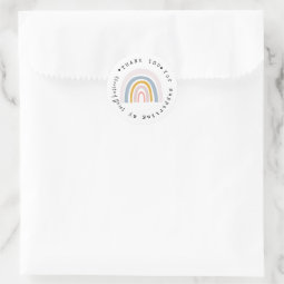 small business, packaging, rainbow packaging, classic round sticker ...