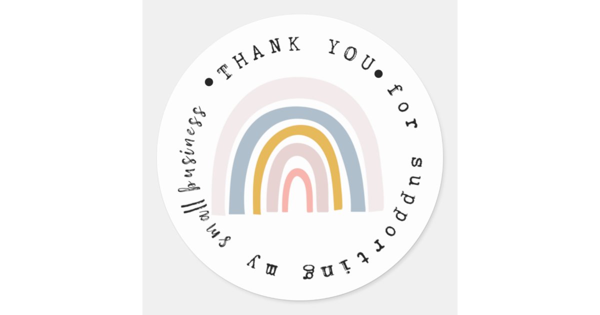 small business, packaging, rainbow packaging, classic round sticker ...