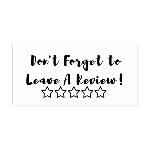 Small Business Stamp: Leave a Review Rubber Stamp | Zazzle
