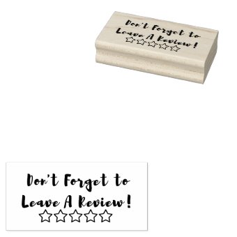 Small Business Stamp: Leave a Review Rubber Stamp | Zazzle