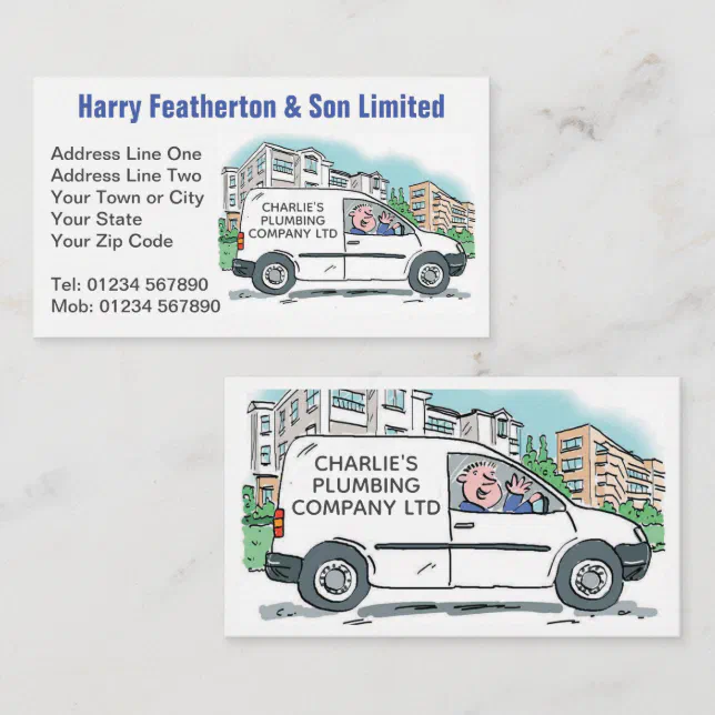 Small Business with Name on Company Van Business Card | Zazzle
