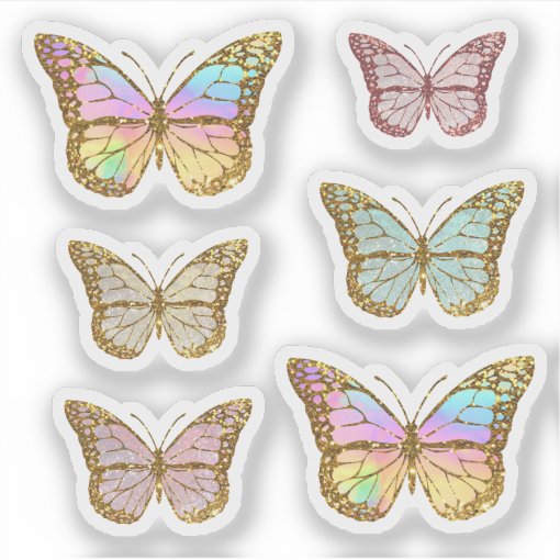 small butterflies sticker | Zazzle