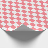 Small Checkers Blush Pink White Checkered Wrapping Paper | Zazzle