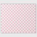 Small Checkers Cotton Candy Pink White Checkered Wrapping Paper | Zazzle