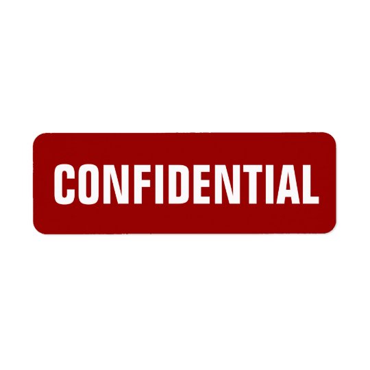 Small Confidential Stickers | Zazzle.com