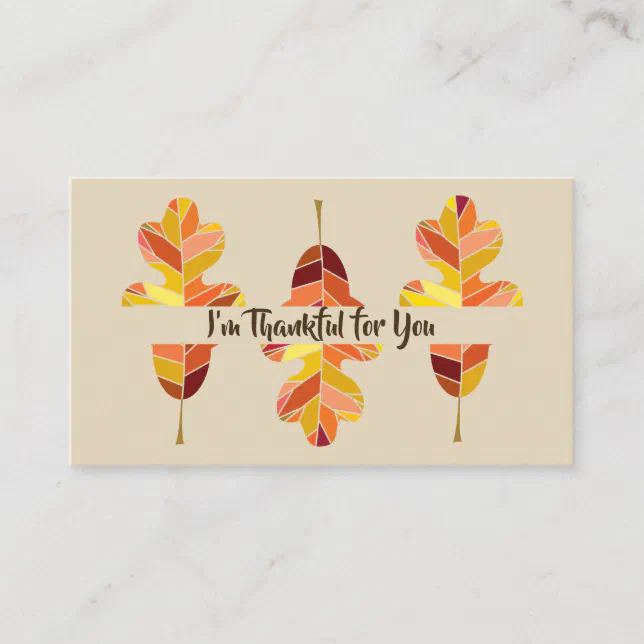 Small Custom Thankful for You Notes w Bible Verse Business Card | Zazzle