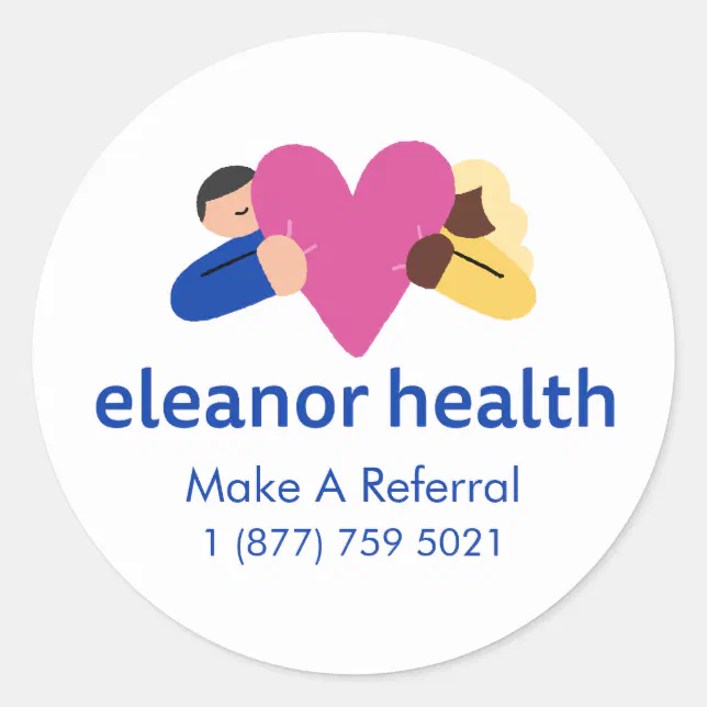 Small Eleanor Health Referral Sticker (1.5 in) | Zazzle