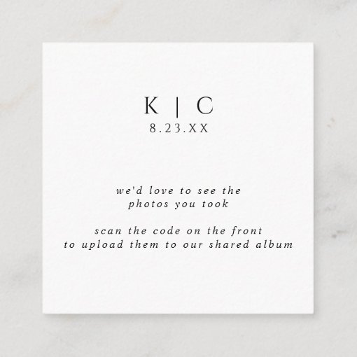 Small Elegant Share the Love Cards with QR Code | Zazzle