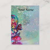 Small Elf of Mushrooms ,Teal Business Card | Zazzle