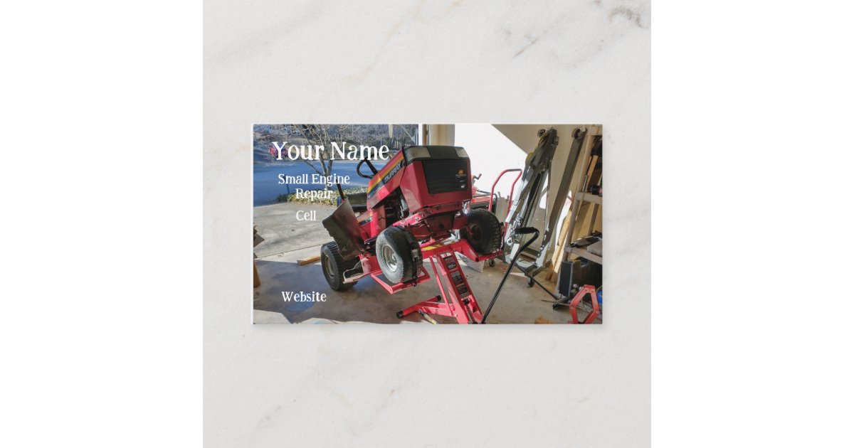 Small Engine Repair Business Business Card | Zazzle