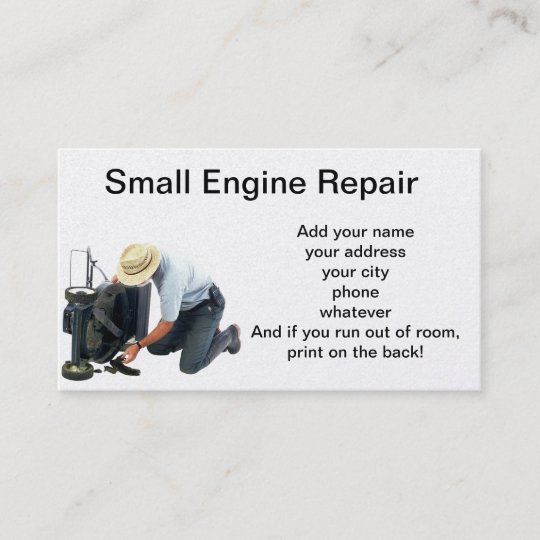 Small engine repair business card | Zazzle.com