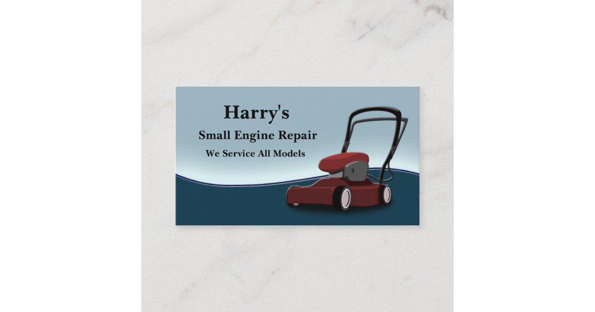 Small Engine Repair Business Card | Zazzle