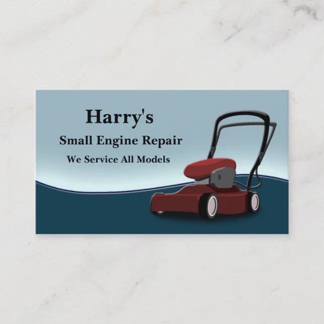 Small Engine Repair Business Card | Zazzle