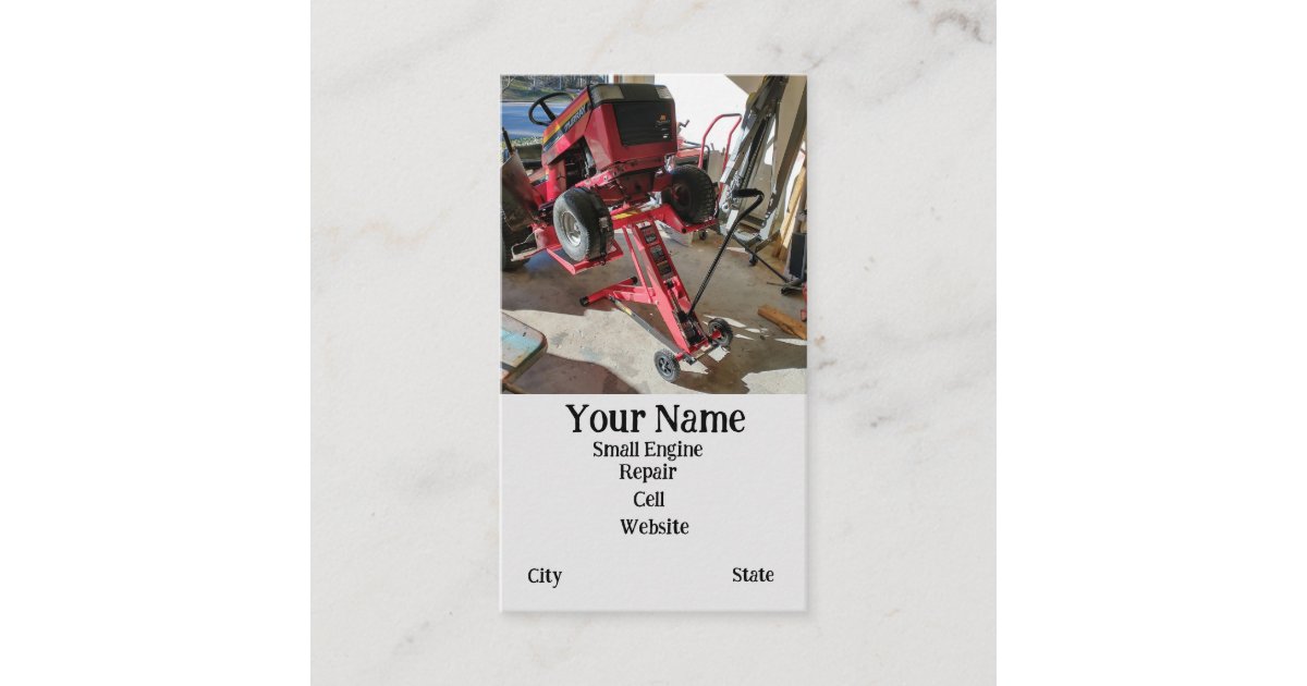 Small Engine Repair Service Business Card | Zazzle
