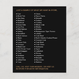 Small Fish, Fishmonger/Wife, Fish Market Advert Flyer | Zazzle