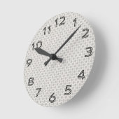 Small Gray Dots Round Clock | Zazzle