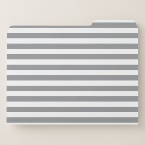 Small Horizontal Grey Stripes File Folder | Zazzle