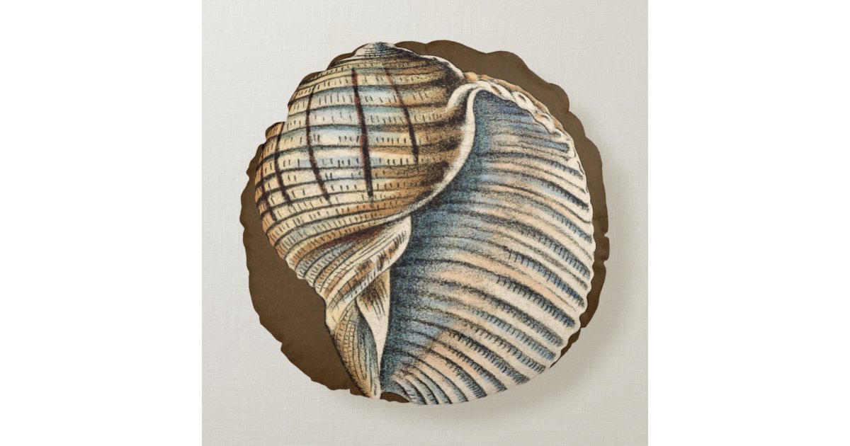 Small Mermaid's Shells Round Pillow | Zazzle
