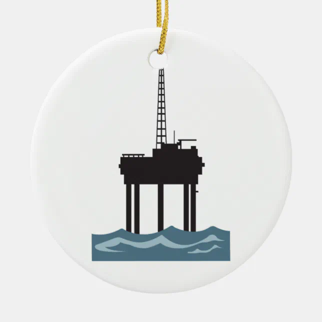 SMALL OFFSHORE OIL RIG CERAMIC ORNAMENT | Zazzle
