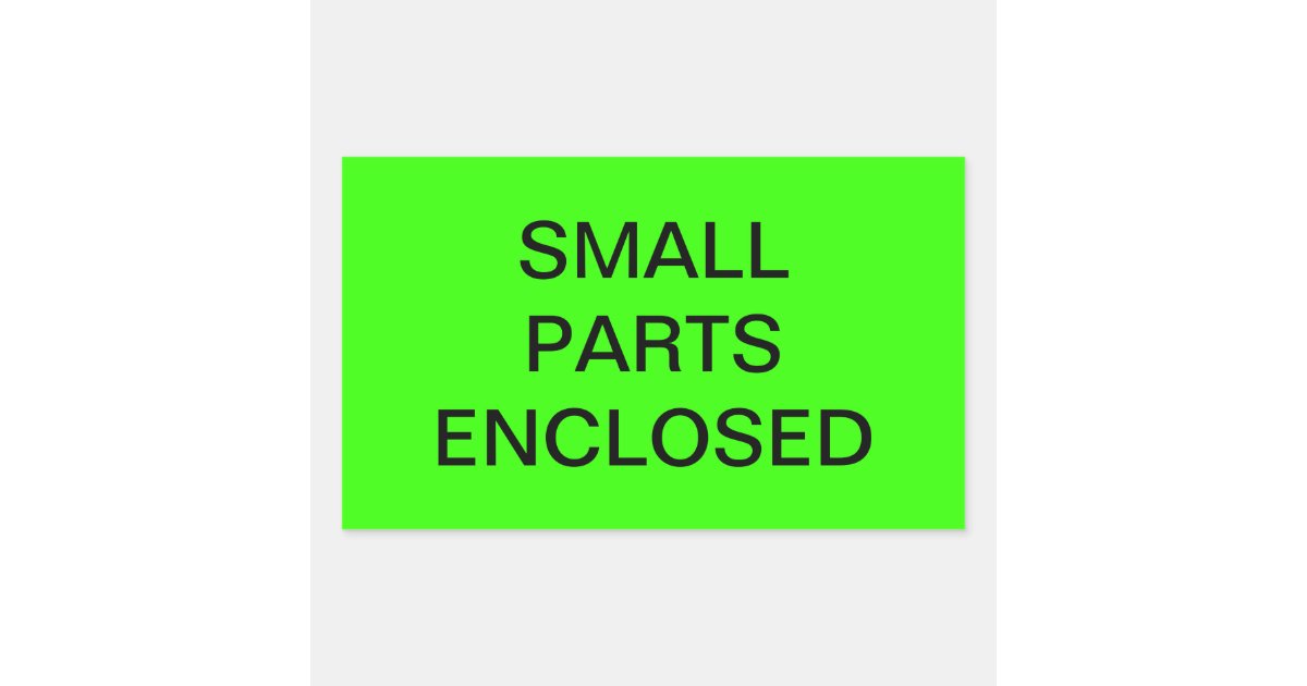 Small Parts Enclosed Shipping Label | Zazzle