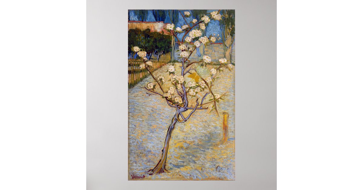 Small Pear Tree in Blossom, Vincent Van Gogh Poster | Zazzle