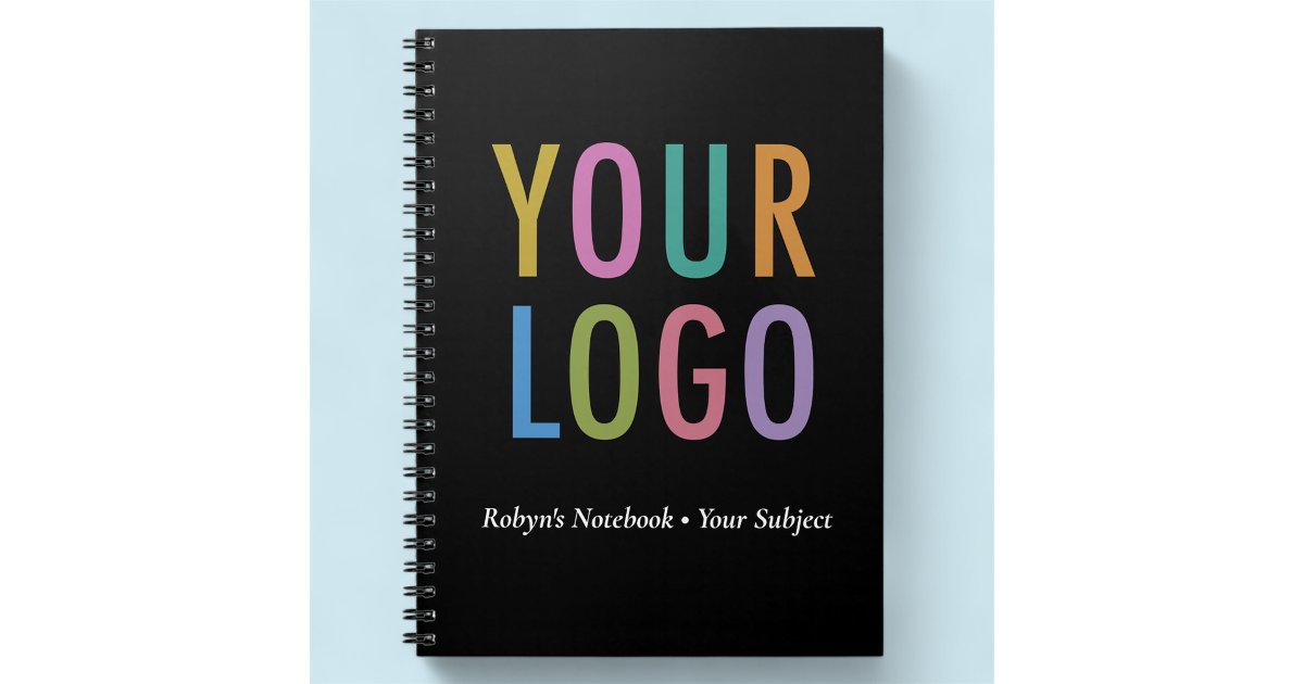 Small Personalized Notebook Custom Business Logo | Zazzle
