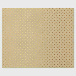 Small Polka Dots Kraft Gold Elegant Minimal Wrapping Paper | Zazzle