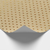 Small Polka Dots Kraft Gold Elegant Minimal Wrapping Paper | Zazzle