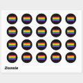 Small Pride Flag Subtle Pride Rainbow Month Classic Round Sticker | Zazzle
