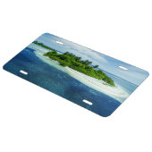 Small Sandy Tropical Island Palm Oasis License Plate | Zazzle