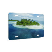 Small Sandy Tropical Island Palm Oasis License Plate | Zazzle