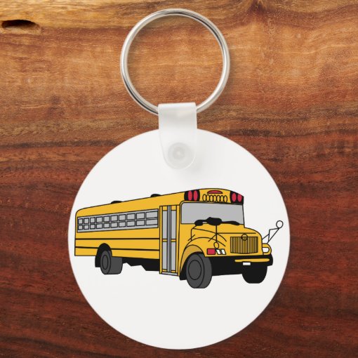 Small School Bus Keychain | Zazzle